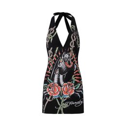 Ed Hardy Kleid 'Panther' Damen Gr&ouml;&szlig;e 34 schwarz Winterkleid