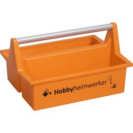 Allit Tragekasten 'McPlus Carry' orange mit Aufdruck 'Hobbyheimwerker' 39,5 x 21 x 21,5 cm