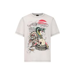 Ed Hardy T-Shirt Herren Gr&ouml;&szlig;e M grau / schwarz / wei&szlig;