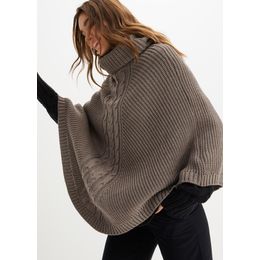 bonprix Poncho, braun