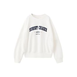 Mango Kids Sweatshirt 'SUNSET' M&auml;dchen Gr&ouml;&szlig;e 140 navy / pastellgr&uuml;n / altrosa / offwhite