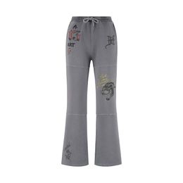 Ed Hardy Hose Damen Gr&ouml;&szlig;e 38/40 gelb / grey denim / rot