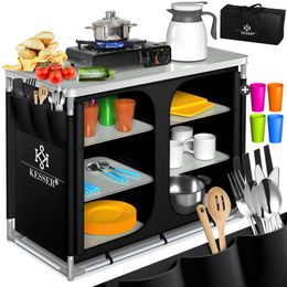 Kesser&reg; Campingschrank, Campingk&uuml;che mit Aluminiumgestell, inkl.Tragetasche , Kocherschrank f&uuml;r Camping , Campingm&ouml;bel , Outdoor