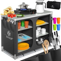 Kesser&reg; Campingschrank, Campingk&uuml;che mit Aluminiumgestell, inkl.Tragetasche , Kocherschrank f&uuml;r Camping , Campingm&ouml;bel , Outdoor