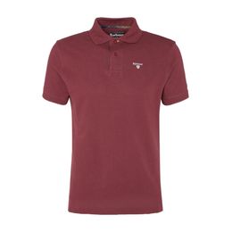 Barbour Poloshirt Herren Gr&ouml;&szlig;e M bordeaux / wei&szlig;