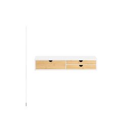 sobuy Bildschirmerh&ouml;hung mit 3 Schubladen Holzfarbe 60x22x11cm Modern