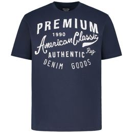 Jack & Jones Herren Gro&szlig;e Gr&ouml;&szlig;en | Jack&Jones T-Shirt mit Motiv-Print Farbe marine Gr&ouml;&szlig;e: 4XL