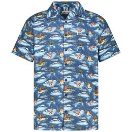 Herren Gro&szlig;e Gr&ouml;&szlig;en | Kamro Freizeithemd mit Allover-Muster Farbe dunkelblau Gr&ouml;&szlig;e: 4XL