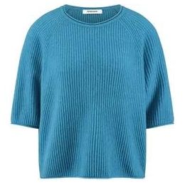 Rundhals-Pullover Kaschmir include blau, 42