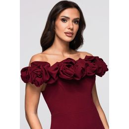 Ombre Abendkleid Damen Gr&ouml;&szlig;e 36 bordeaux Winterkleid