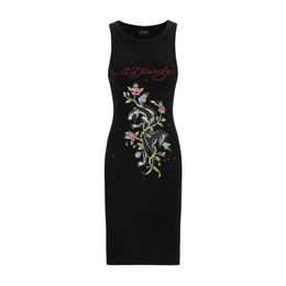 Ed Hardy Kleid 'Panther und Blu' Damen Gr&ouml;&szlig;e 40 kiwi / dunkelpink / schwarz / wei&szlig; Winterkleid