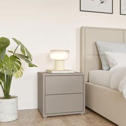 Nachtkommode FORTE, B:49,8cm H:47,9cm T:41,5cmtaupe, Holzwerkstoff, Sideboards, "Alice Springs", Schubk&auml;sten mit Vollauszug, Push to Open