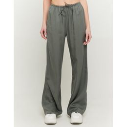 Tally Weijl Damen Schlupfhose "SPAVIMELLY"castor gray, Gr. 42, unifarben, Web, Obermaterial: 100% Lyocell, Hosen, Viskose, weit