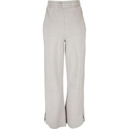 Urban Classics Damen Sweathose "Urban Classics Damen Ladies Heavy Terry Garment Dye Slit Pants", beige, Gr. 5XL, 100% Baumwolle, Hosen