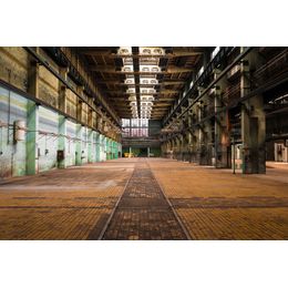 papermoon Fototapete "ARCHITEKTUR-LOST SPACE FABRIK", B/L: 5m x 2,8m, Bahnen: 10 Stk., bunt, Schlafzimmer, Tapeten