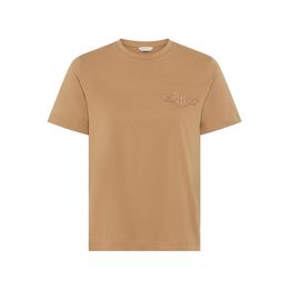 Gant Damen T-Shirt "REG TONAL SHIELD SS T-SHIRT", gr&uuml;n, Gr. L, Single Jersey, Obermaterial: 100% Baumwolle, Shirts, Rundhals, Ton in Ton Stickerei
