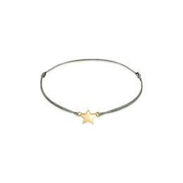 Elli Damen Armband "Stern Astro Symbol Nylon Band 925 Sterling Silber vergoldet", 16cm, ohne Stein, Silber 925 (Sterlingsilber), gold, Silber 925