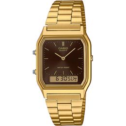 CASIO VINTAGE Damen Chronograph, gold, Armbanduhren, Quarzuhr, Armbanduhr, Damenuhr, Herrenuhr, Edelstahlband,Digitaluhr