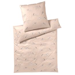 Bettw&auml;sche Eleganteapricot, Mako-Satin, Obermaterial: 100% Baumwolle, Bettw&auml;sche, "Sp&auml;tzchen", angenehmes Hautgef&uuml;hl