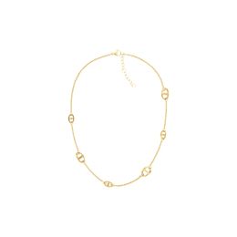 Tommy Hilfiger Damen Kette mit Einh&auml;nger "MARINA", Edelstahl, L: 45,5 B: 2mmgelbgoldfarben, Edelstahl, B:2mm, Halsketten