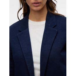V&eacute;ro Moda VERO MODA Damen Jerseyblazer "VMVERINA LS LONG BLAZER", blau, Gr. 34, unifarben, Jersey, Obermaterial: 80% Polyester, 20% Viskose, Blazer