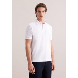 Poloshirt Seidensticker, Herren, Gr. L, wei&szlig;, 70% Baumwolle, 30% Polyester, unifarben, regular fit, Shirts, Polo Uni