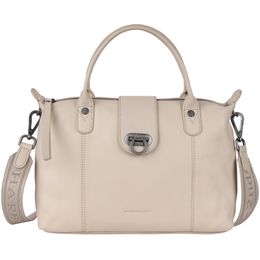 Harbour 2nd Damen Shopper "Liane", beige, Rindsleder, Taschen, Damen Handtasche, Umh&auml;ngetasche, Schultertasche mit Logopr&auml;gung