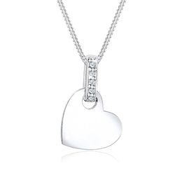 Elli DIAMONDS "Herz Liebe Diamant (0.025 ct.) 925 Silber"