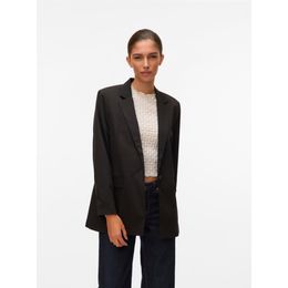 V&eacute;ro Moda VERO MODA Damen Blusenblazer "VMNILA LS SLIM BLAZER NOOS", schwarz, Gr. 34, unifarben, Web, Obermaterial: 80% Polyester, 18% Viskose, 2% Elasthan,