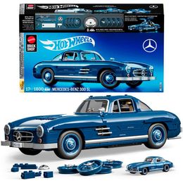 Mattel Kinder Modellbausatz "Mattel Brick Shop Hot Wheels, PREMIUM SERIES MERCEDES-BENZ", blau, Kunststoff, B:15cm H:10cm L:36cm, Modellbaus&auml;tze