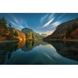 papermoon Fototapete "Photo-Art KRZYSZTOF BROWKO, MAGISCHER SEE", B/L: 3,5m x 2,6m, Bahnen: 7 Stk., bunt, Schlafzimmer, Tapeten
