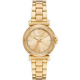 Michael Kors Damen Quarzuhr "MINI MAREN", gold, Armbanduhren, Armbanduhr, Damenuhr, Edelstahlarmband, analog, Glassteine