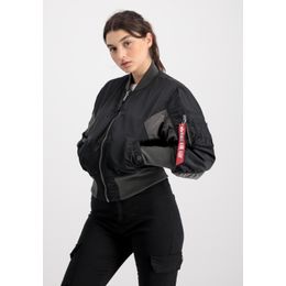 Damen Bomberjacke "MA-1 Cyber Women", schwarz, Gr. XL, Alpha Industries, Obermaterial: 100% Nylon, Futter: 100% Twill Nylon, F&uuml;llung: 100% Polyester,