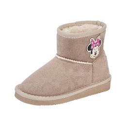 Schlupfboots Disney "MINNIE", M&auml;dchen, Gr. 28, taupe, Textil, Schuhe Schlupfboots, Winterschuhe, Winterboots, Snowboots, Schlupfstiefel, gef&uuml;ttert