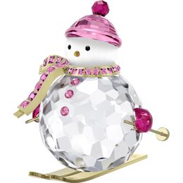 Swarovski Weihnachtsfigur "Deko Kristall Sammelfigur Holiday Cheers Dulcis Schneemann", B/H/T: 4,56cm x 5,7cm x 5,62cm, Schneemann, wei&szlig;, Metall,