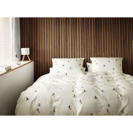 Bettw&auml;sche Elegantegraphit, Mako-Satin, Obermaterial: 100% Baumwolle, Bettw&auml;sche, "Mono Ski", angenehmes Hautgef&uuml;hl
