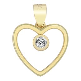 Adelia&acute;s Kettenanh&auml;nger ADELIA&acute;S "Damen Anh&auml;nger &ndash; Herz Herzanh&auml;nger aus 925 Silber", gold, Schmuckanh&auml;nger, Damen, Silber 925 (Sterlingsilber), Kettenanh&auml;nger, Zum Verschenken &ndash; passend f&uuml;r viele Anl&auml;sse
