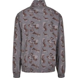 Urban Classics Herren Anorak "Urban Classics Herren Camo Track Jacket", grau, Gr. M, mehrfarbig, 100% Polyester, Jacken