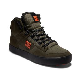 DC Shoes Herren Sneakerboots "PURE HIGH-TOP WC WNT", Gr. 42, gr&uuml;n, Leder, mehrfarbig, Schuhe, Winterschuhe, Winterboots, Schn&uuml;rboots, Wintersneaker,