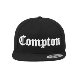 MisterTee Herren Flex Cap "MisterTee Unisex Compton Snapback"schwarz, 100% Polyester, Caps