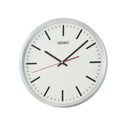 Seiko Wanduhr, &Oslash; 30,2cmsilberfarben, Wanduhren, Quarzuhr, durchlaufende Sekunde, K&uuml;che, B&uuml;ro, Esszimmer, Arbeitszimmer