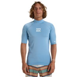 Billabong Herren Rash Guard "Waves All Day", blau, Gr. XS, Obermaterial:85% Microfaser, 15% Elasthan;, Shirts
