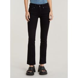G-Star Raw G-STAR Damen Regular-fit-Jeans "Midge Bootcut Jeans"pitch schwarz, Gr. 24, Obermaterial: 66% Baumwolle, 26% Baumwolle, 7% Elastomultiester, 1%