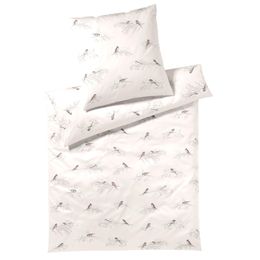 Bettw&auml;sche Eleganteecru, Mako-Satin, Obermaterial: 100% Baumwolle, Bettw&auml;sche, "Sp&auml;tzchen", angenehmes Hautgef&uuml;hl