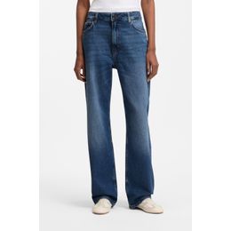 HUGO Blue "Elyah" Straight Fit Jeans mit hoher Leibh&ouml;he, Tall L&auml;nge 36