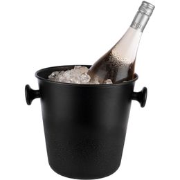 APS Wein- und Sektk&uuml;hler, B:21,5cm H:22cm, schwarz, Eisk&uuml;bel, mit 2 Griffen aus ABS, 5 Liter, Lieferung ohne St&auml;nder