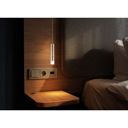 Globo LIGHTING H&auml;ngeleuchte "PELO", &Oslash; 3,8cm H: 120cm, 1 Stk., silber, Wohnzimmer, Leuchten, H&auml;ngelampe Esszimmer-Leuchte Esstischleuchte Wohnzimmer
