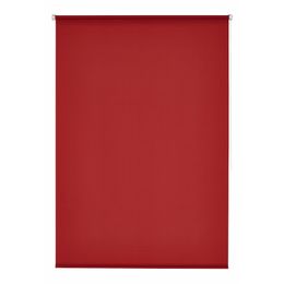 Seitenzugrollo K-home, B:80cm H:150cm, rot, Polyester, Rollos, "Klemmfix-Rollo", 1 St&uuml;ck