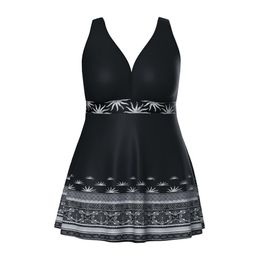 Ulla Popken Swimsuit Dress female Black size 52