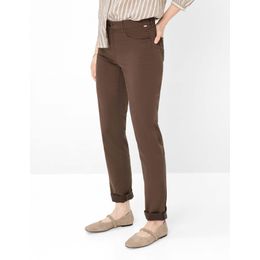 Brax Damen Five-Pocket-Hose Style CAROLA DARK EBONY, dunkelbraun, Gr. 38